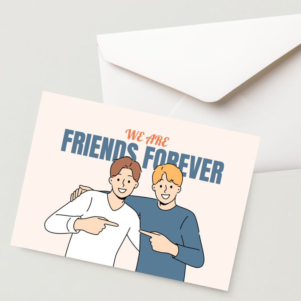 Friendship Card with 1 Envelope – 300 GSM Cold Pressed Paper 13cm x 9c ...