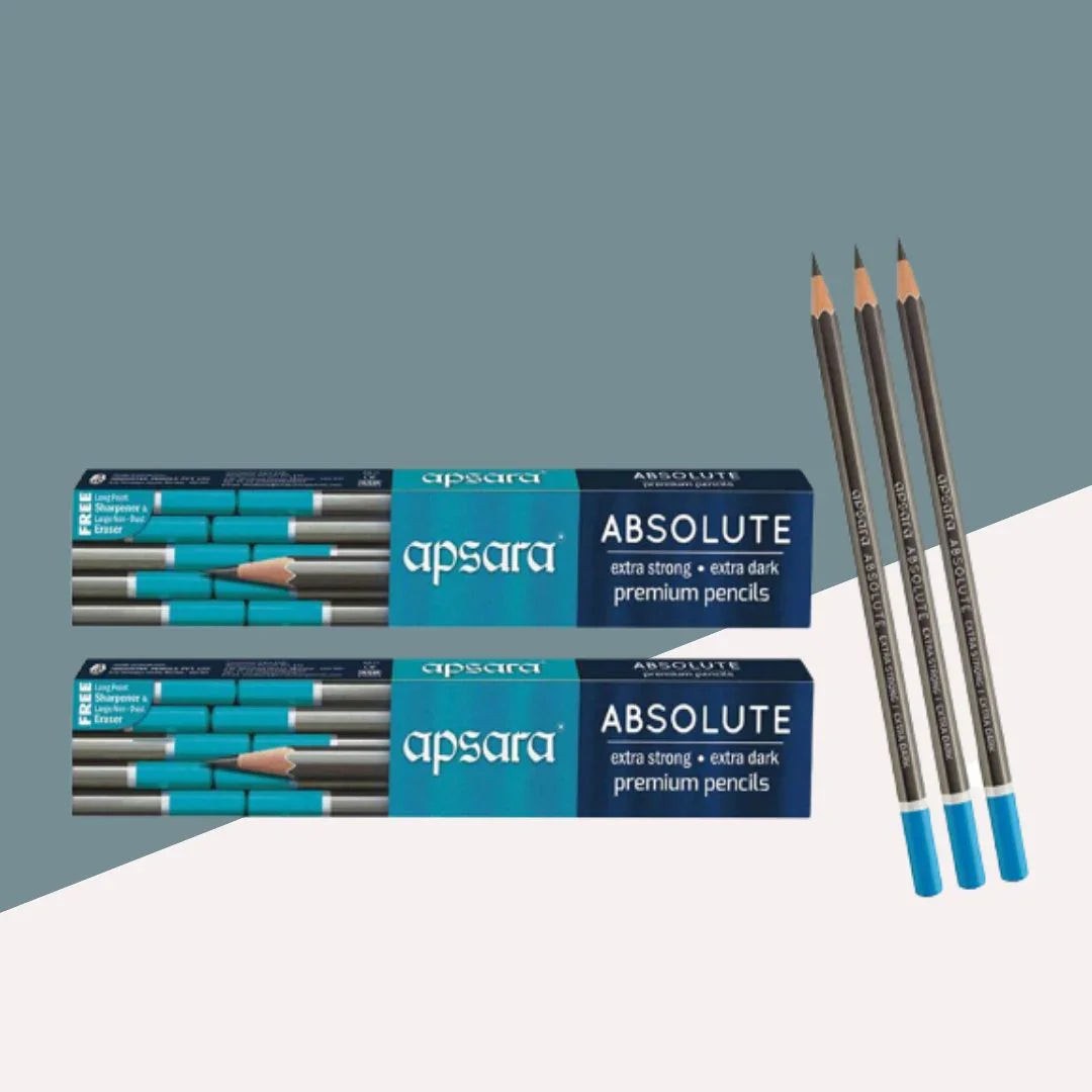 Apsara Absolute Extra Dark Pencil ( Pack Of 10 ) – Topperskit LLP