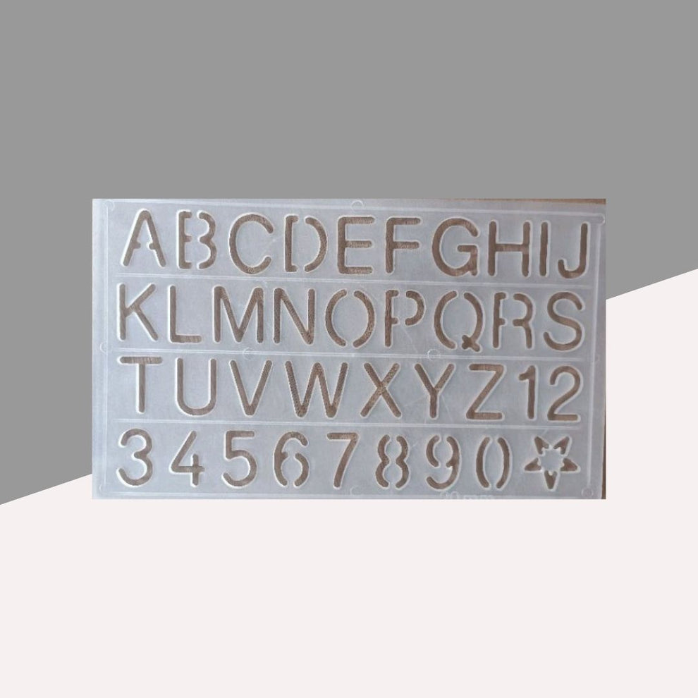 Alphabet & Numerical Stencils – 20mm ( Pack of 1 ) – Topperskit LLP
