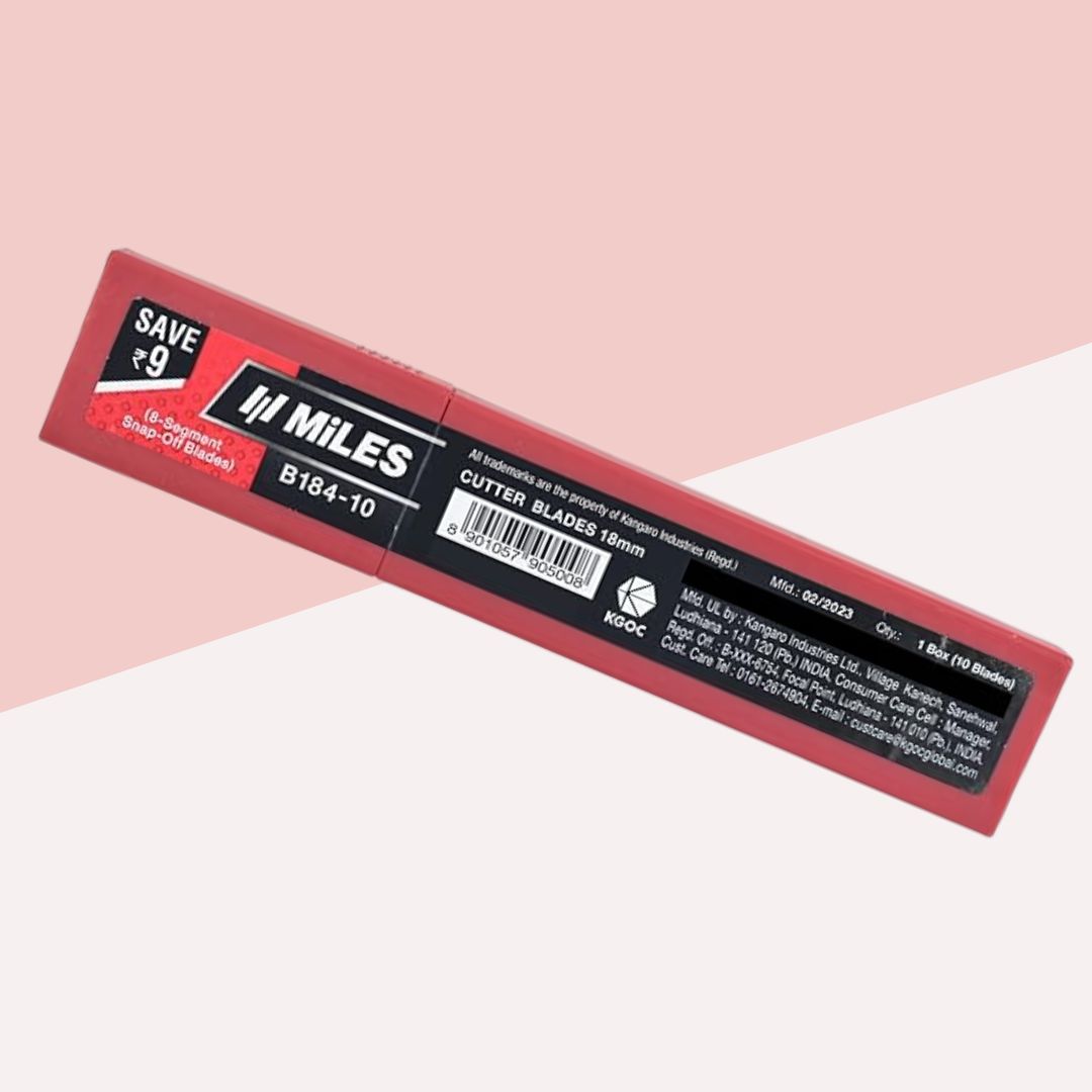 Miles Cutter Blades, 18mm, 10 Blades (Pack of 1) – Topperskit LLP