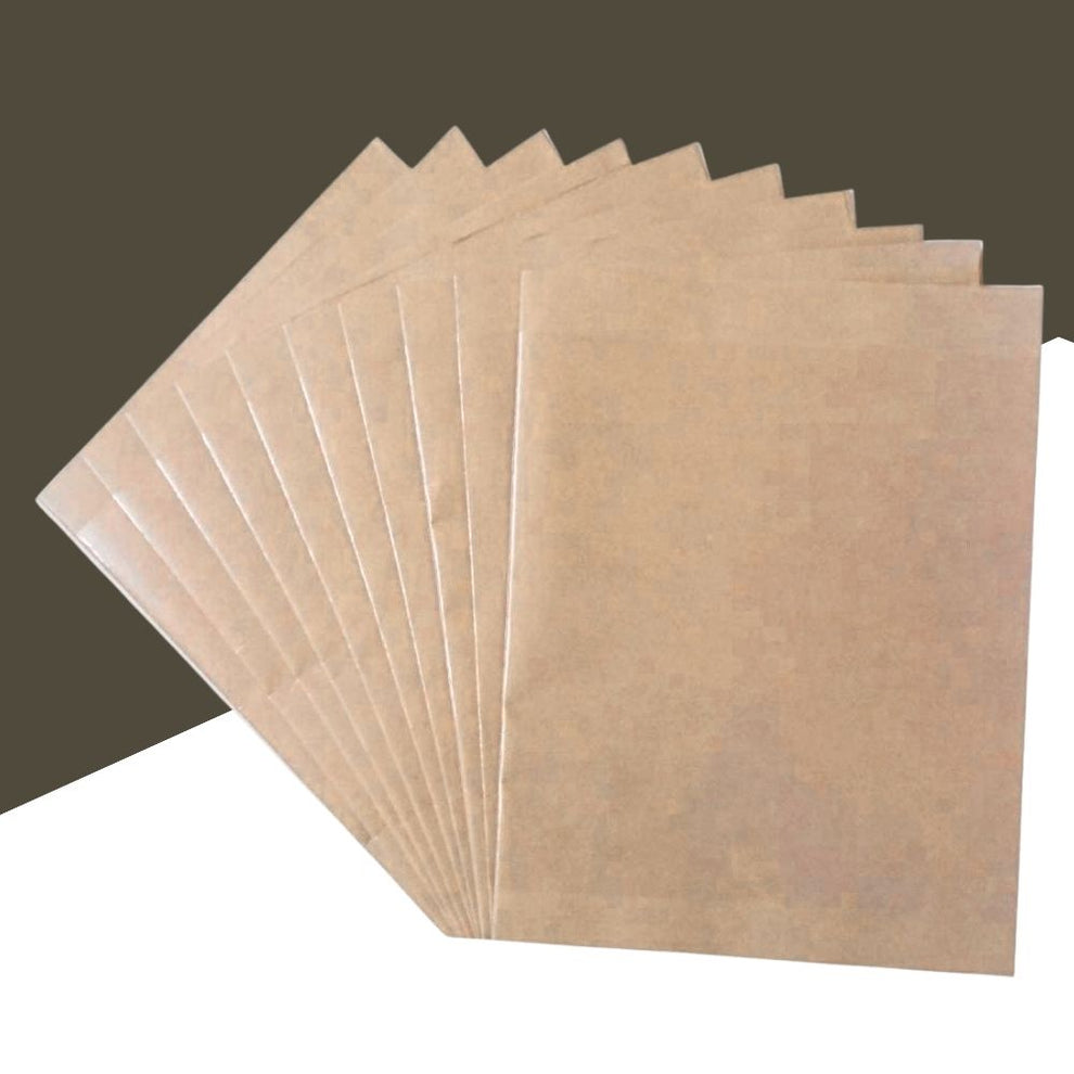 (25 Pcs. ) Large Brown Laminated Book/Notebook Paper Sheets ...