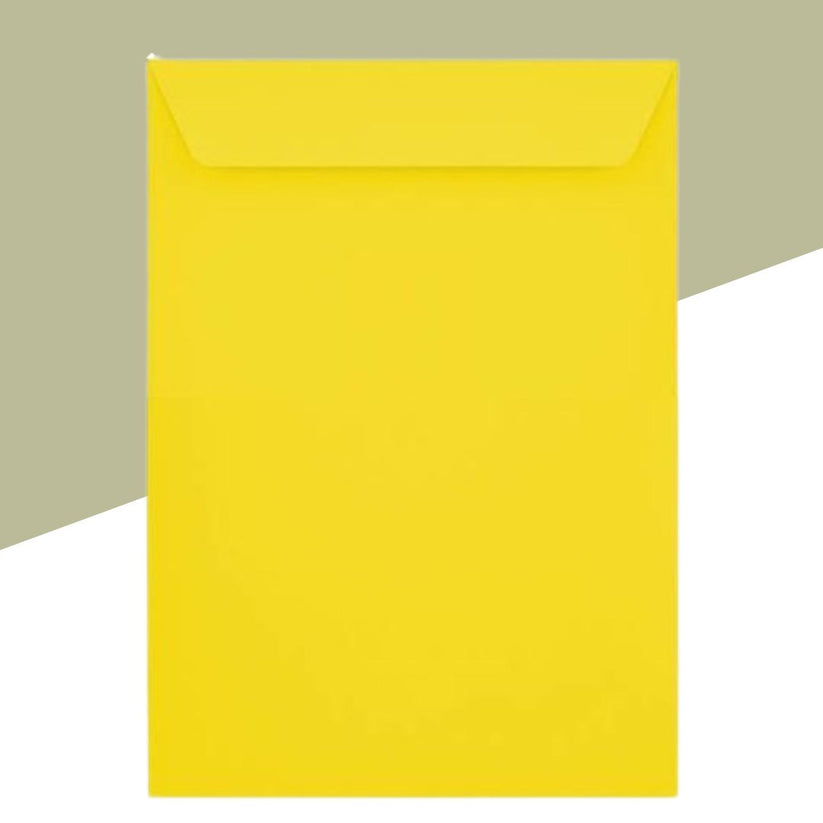 (5 Pcs.) A4 Size Yellow Laminated Envelope – Topperskit LLP
