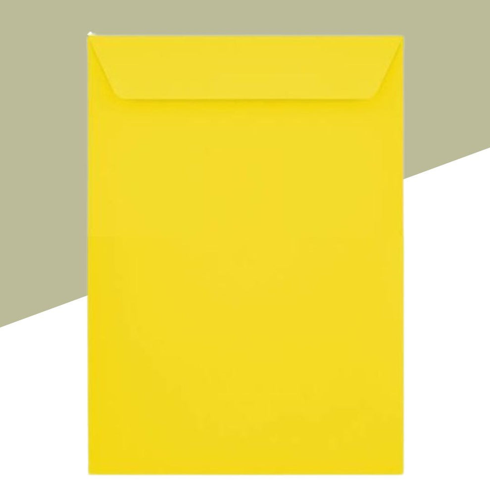 (5 Pcs.) A4 Size Yellow Laminated Envelope – Topperskit LLP