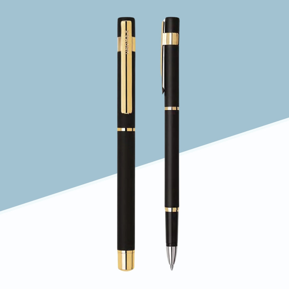 Unomax Nexa Gold Roller Pen - Blue Ink, Jet Ink Technology (Pack of 1 ...