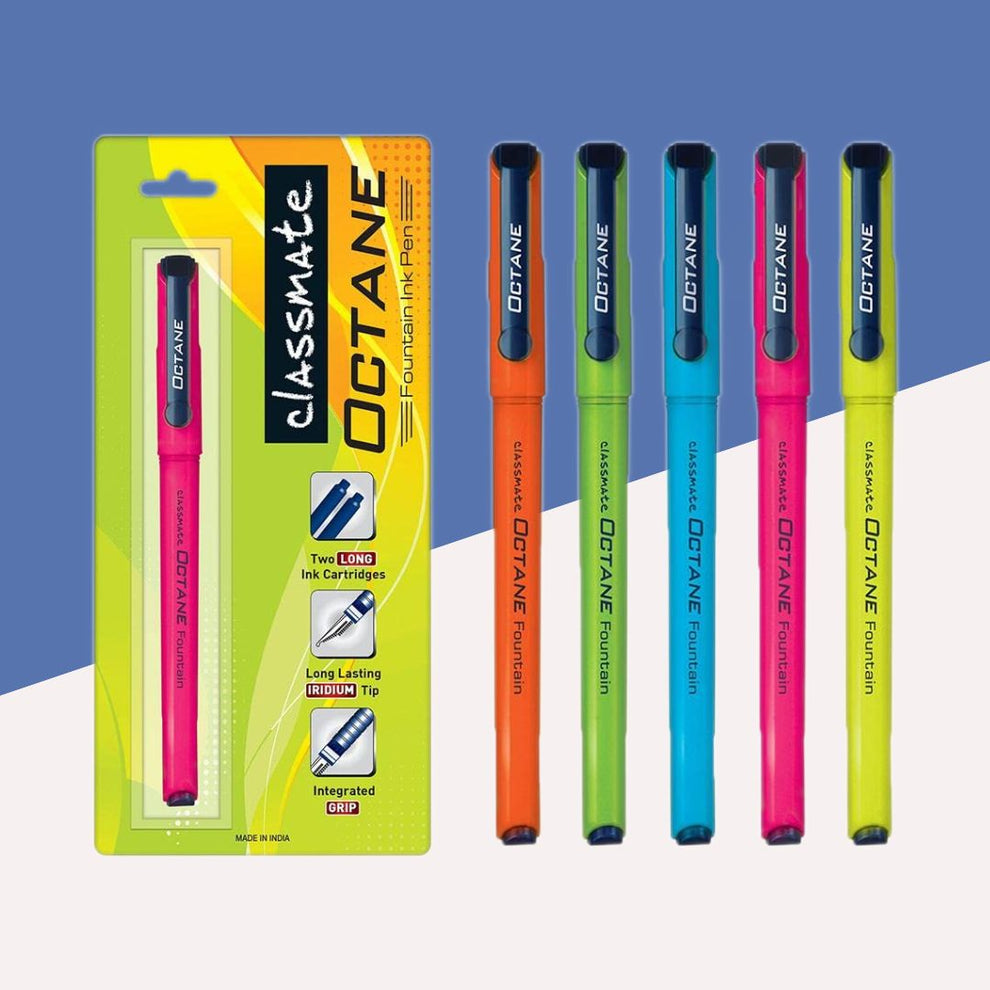 Classmate Octane Fountain Ink Pen - Blue Ink ( Pack Of 1 ) – Topperskit LLP