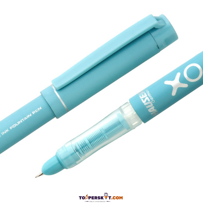 Hauser XO Liquid Ink Fountain Pen - Blue (Pack of 1 Includes 3 Jumbo C ...