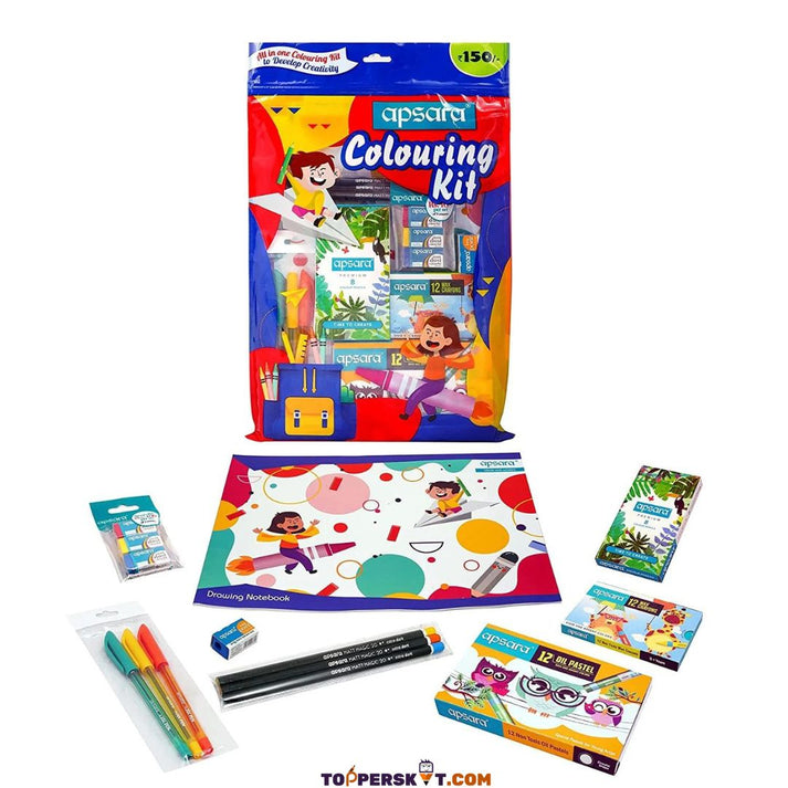 Apsara Colouring Kit - Complete Art Set for Creative Kids – Topperskit LLP