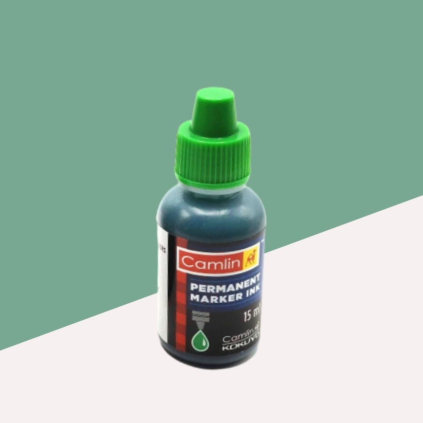 Camlin Permanent Marker Ink - 15ml, Green ( Pack Of 1 ) – Topperskit LLP
