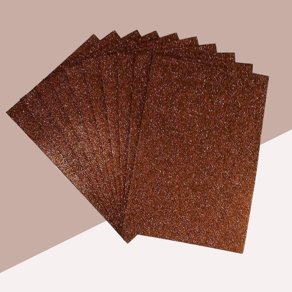 A4 Glitter Paper-Sparkling Brown ( Pack of 10 ) – Topperskit LLP