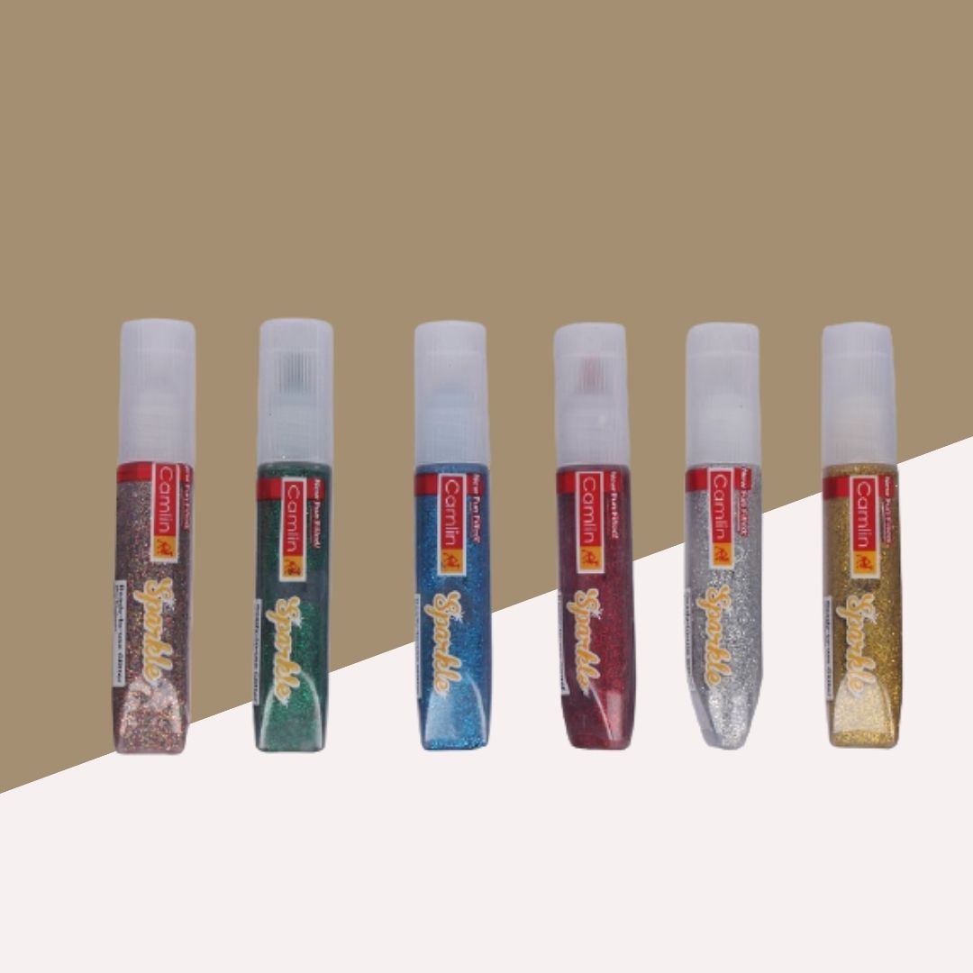 Camel Sparkle Glitter Colours in 5 ml Tubes ( Pack Of 6 ) – Topperskit LLP
