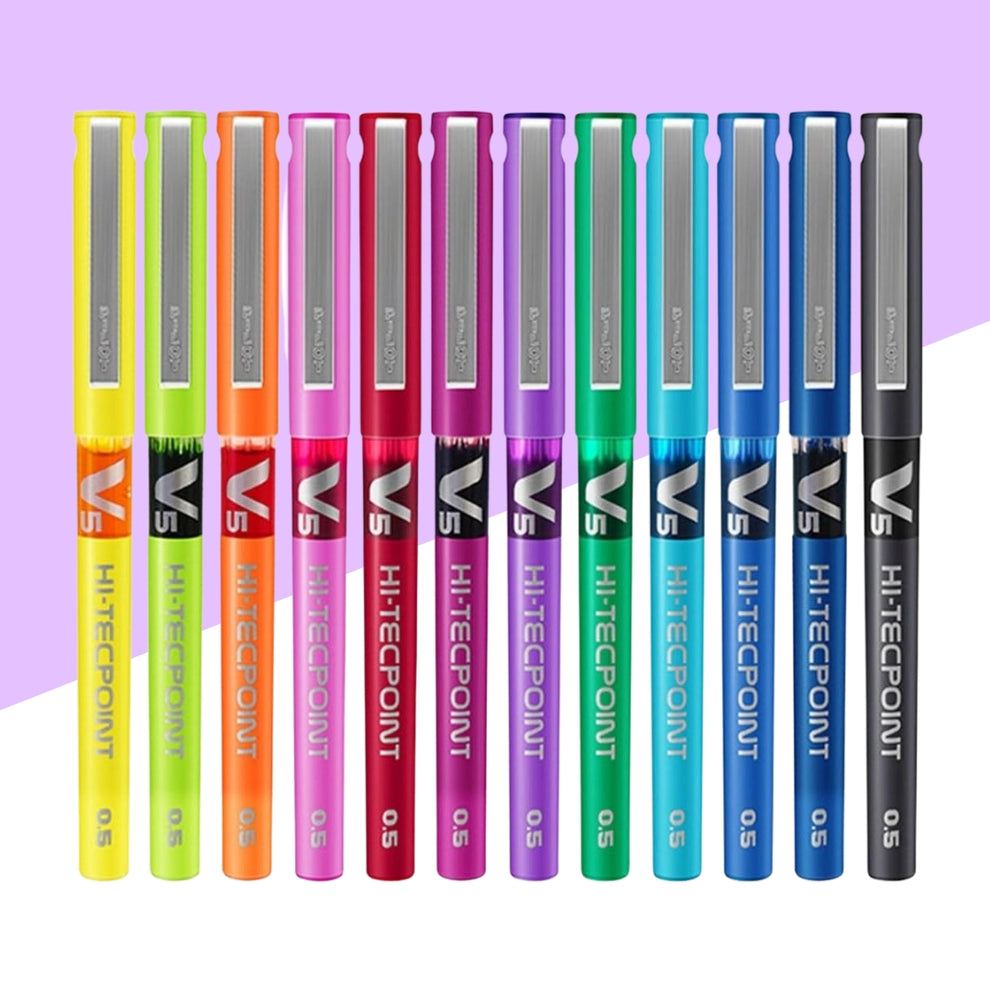 Pilot Hi-Tecpoint V5 Rainbow 0.5mm Pen (Pack of 12) – Topperskit LLP