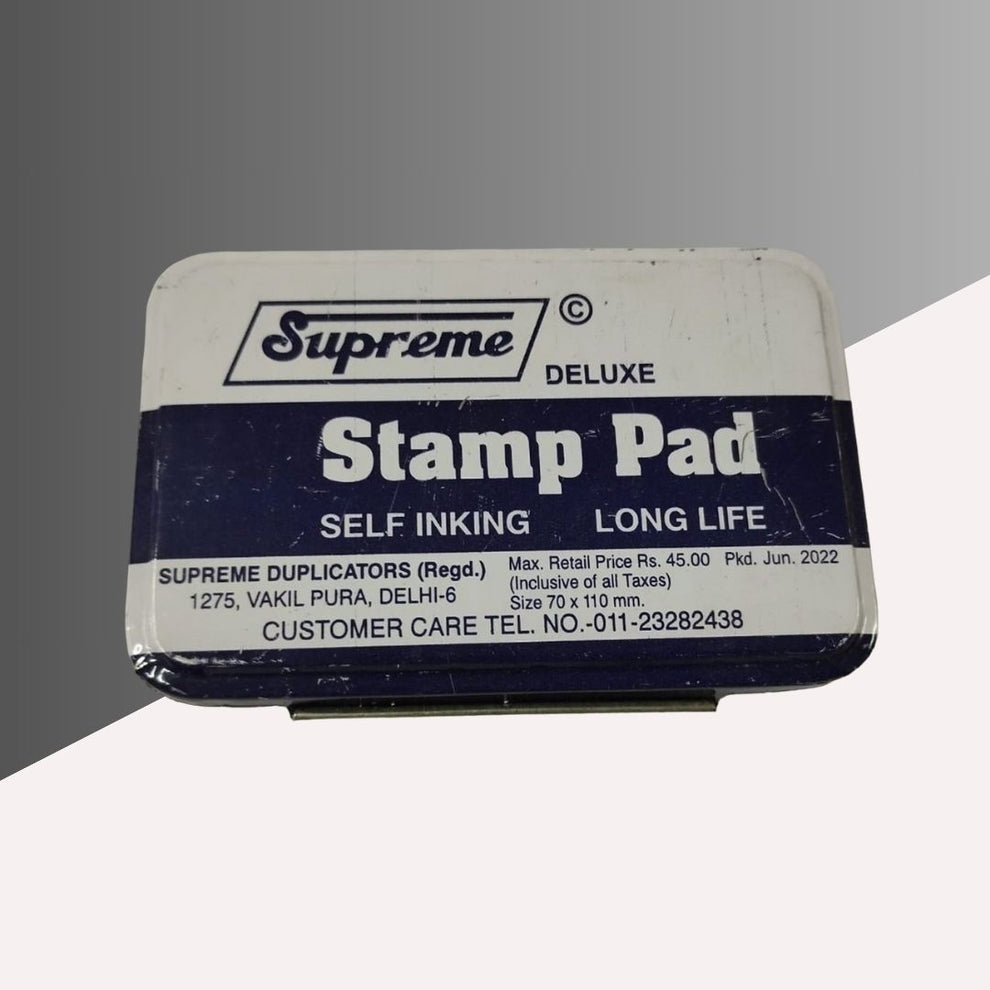 Supreme Metal Deluxe Black Stamp Pad – Small ( Pack of 1 ) – Topperskit LLP