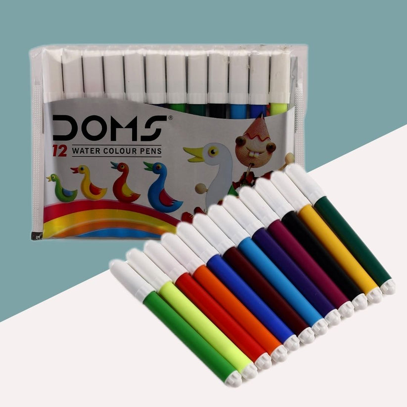 Doms Water Color Pens – Multicolor Sketch Pens ( Pack of 12 ...