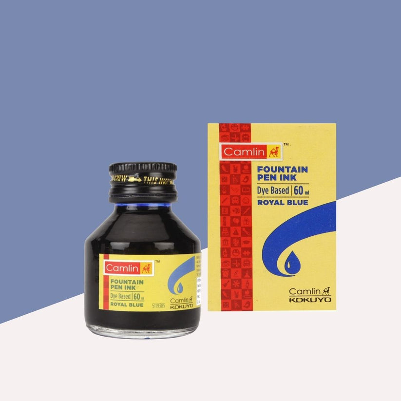 Camlin Kokuyo Fountain Pen Ink Bottle – Blue ( Pack of 1 ) – Topperskit LLP