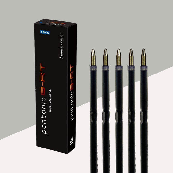 (10 pcs.) Linc Pentonic B-RT Ball Pen Refills – Black – Topperskit LLP